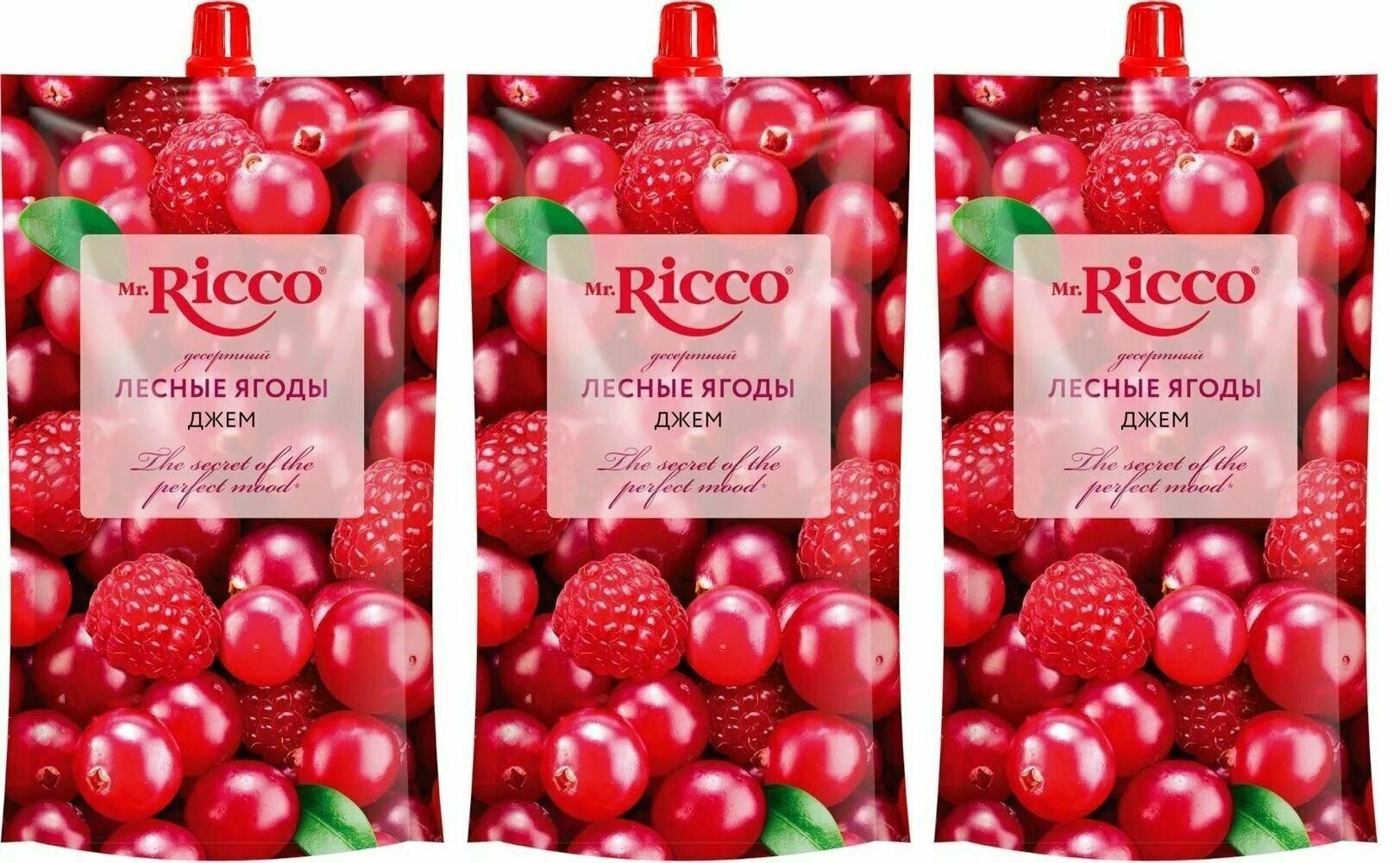 Mr.Ricco Джем десертный Лесные ягоды, 300 мл, 3 штуки