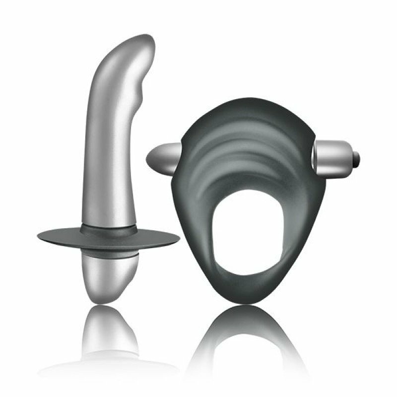 Подарочный набор Climaximum Entice для мужчин: анальная втулка + эрекционное кольцо. 10 режимов вибр