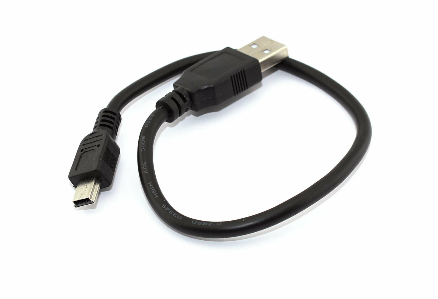 Кабель USB Type A на Mini USB прямой 0,25 м