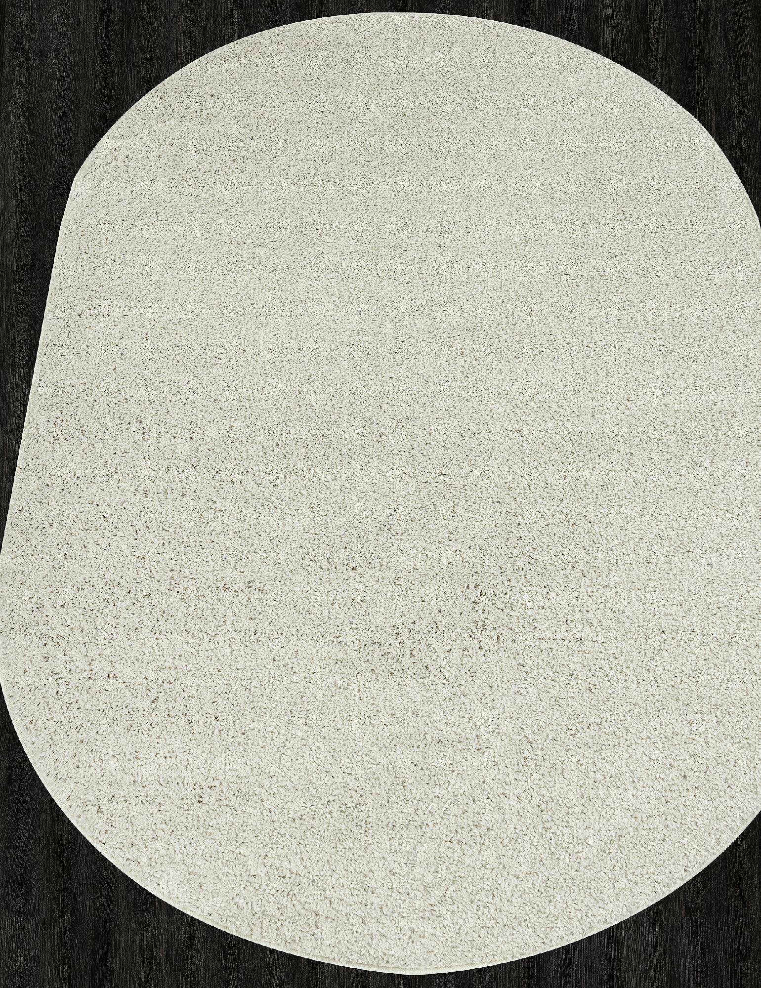 Ковер Овальный на пол в спальню в гостиную 200х300 см светлый однотонный ворс 25 мм шегги 368504 ковренок