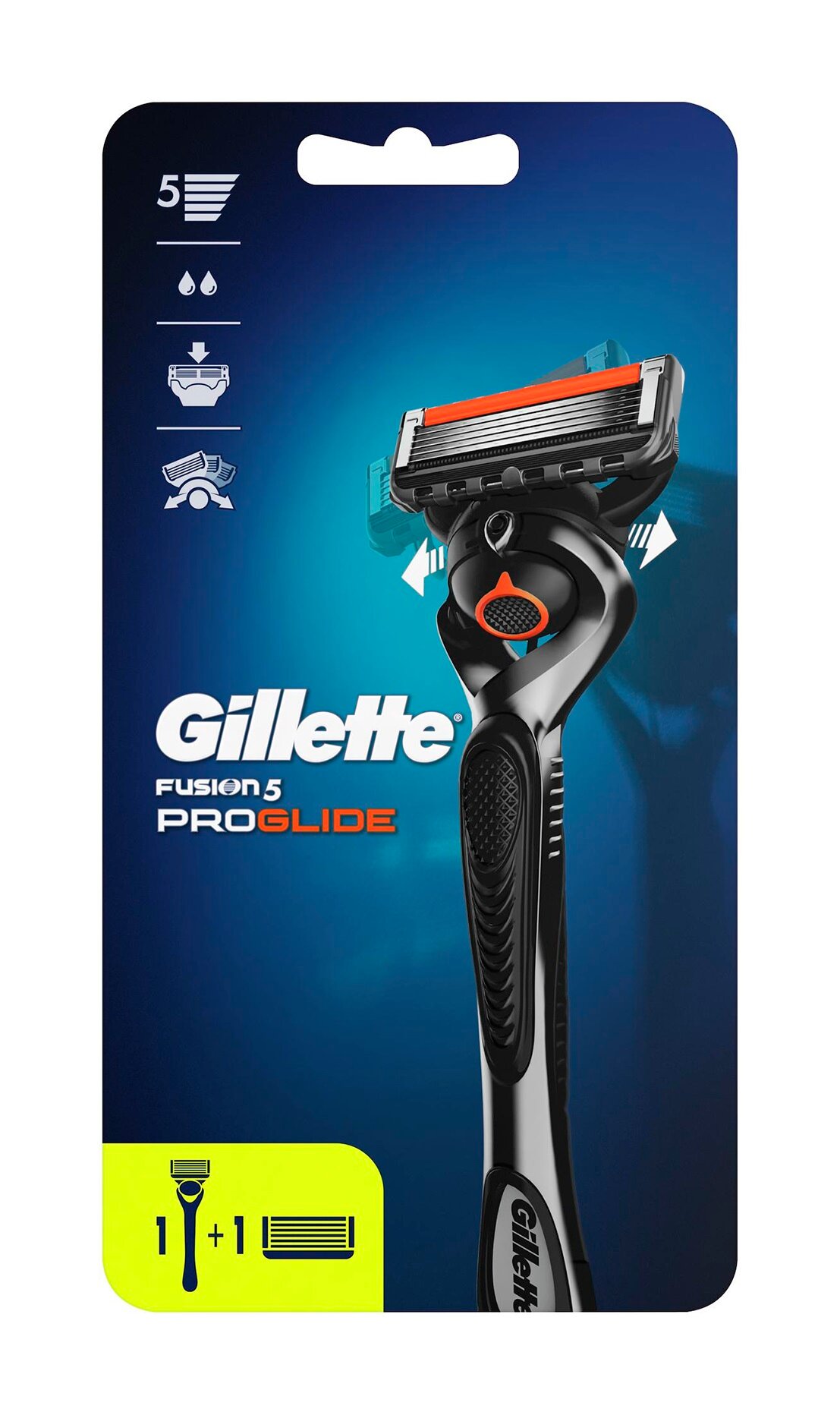 GILLETTE Станок для бритья Fusion ProGlide Flexball, 2 сменные кассеты