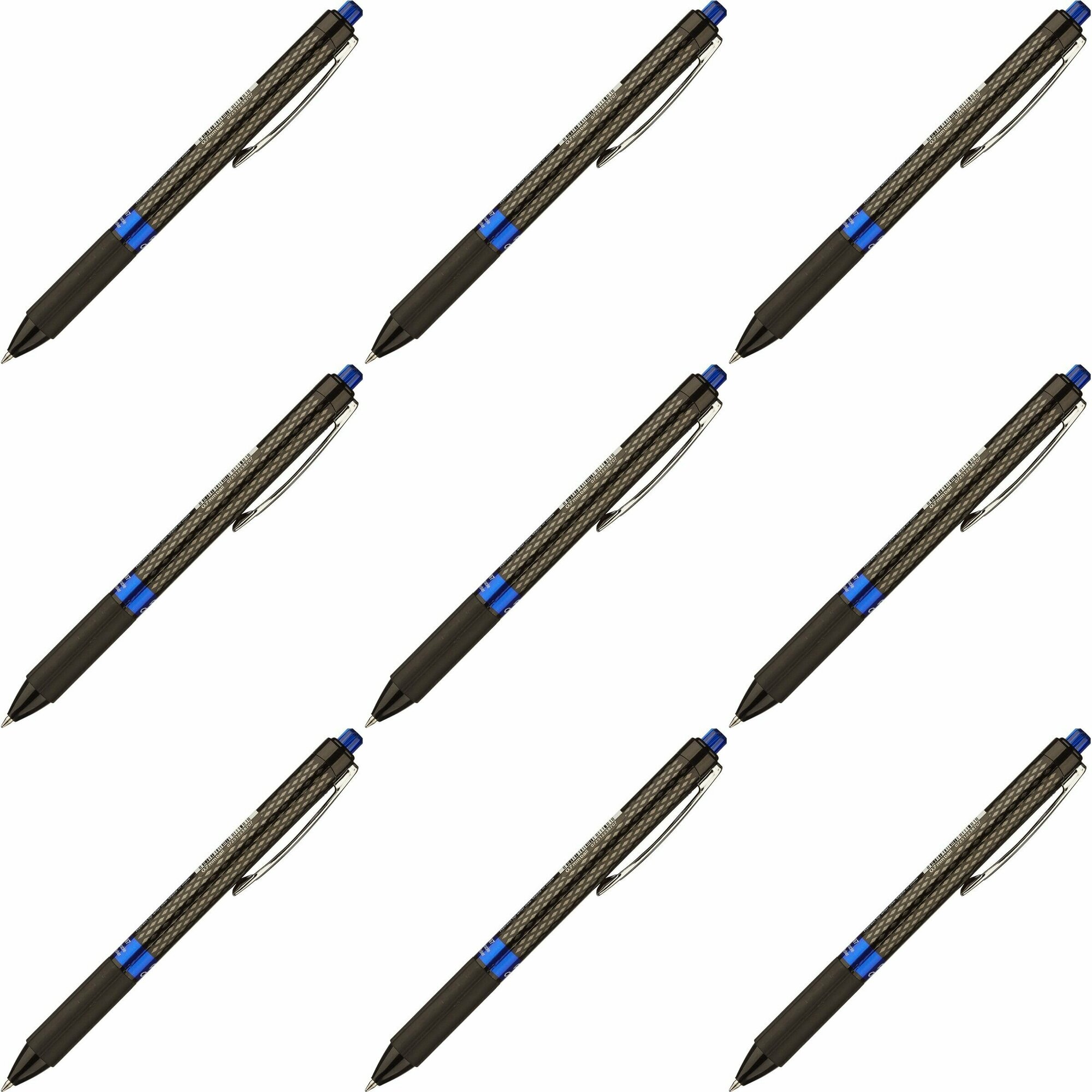Pentel Ручка гелевая автоматическая OhGel 0,7 мм синий, 9 шт