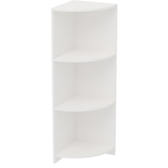 Стеллаж Меб-фф офисный угловой белого цвета СУ-62 37/37/123 см