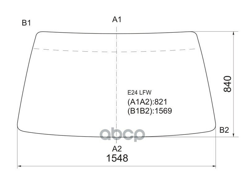 Стекло лобовое Nissan Caravan 86-01 / Urvan 86-01 XYG арт. E24 LFW