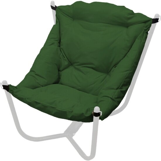 Кресло M-group ЧИЛ, белое основание, зеленая подушка