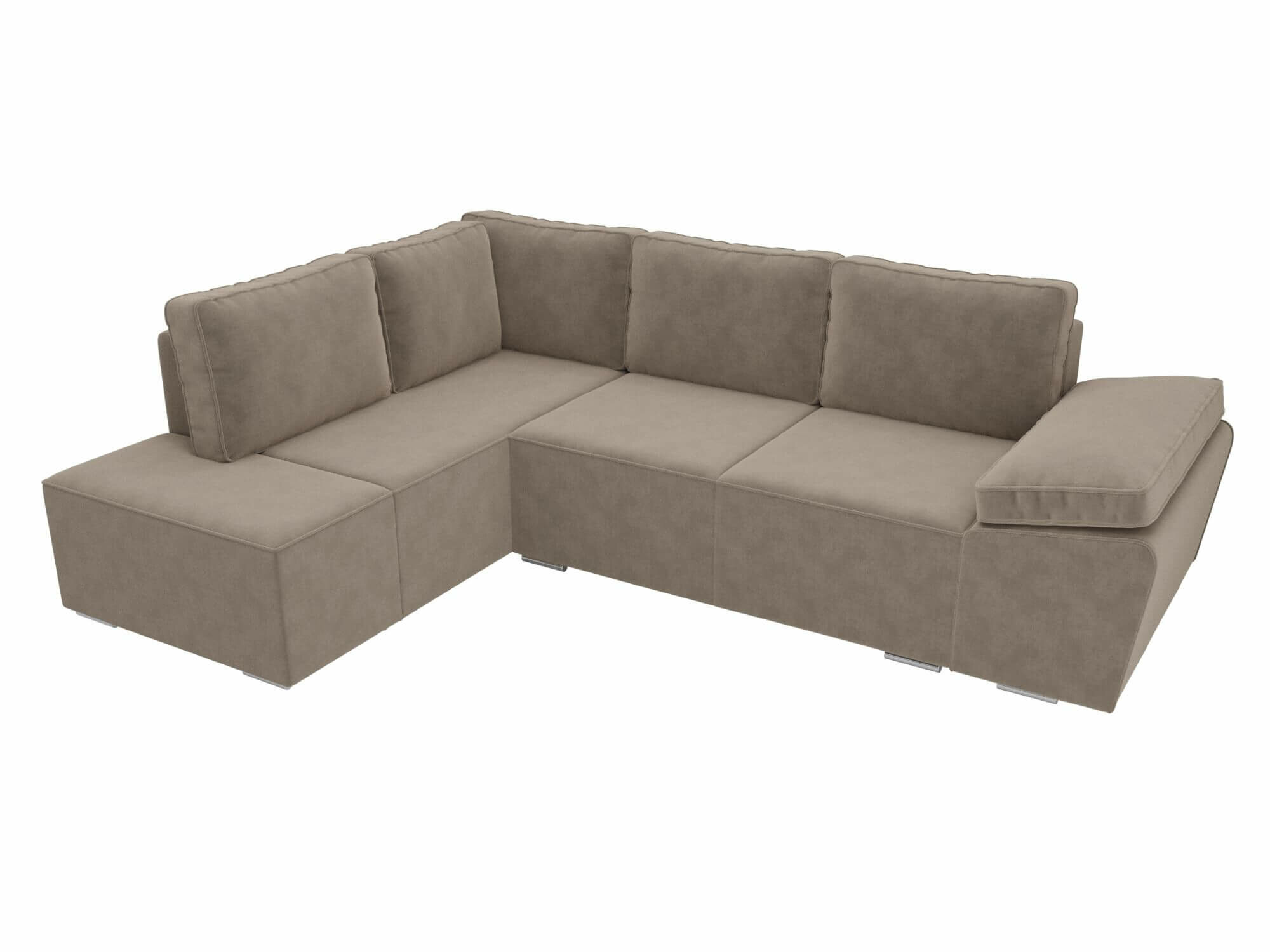 Artum Диван угловой Хавьер, Диван еврокнижка Хавьер велюр бежевый левый