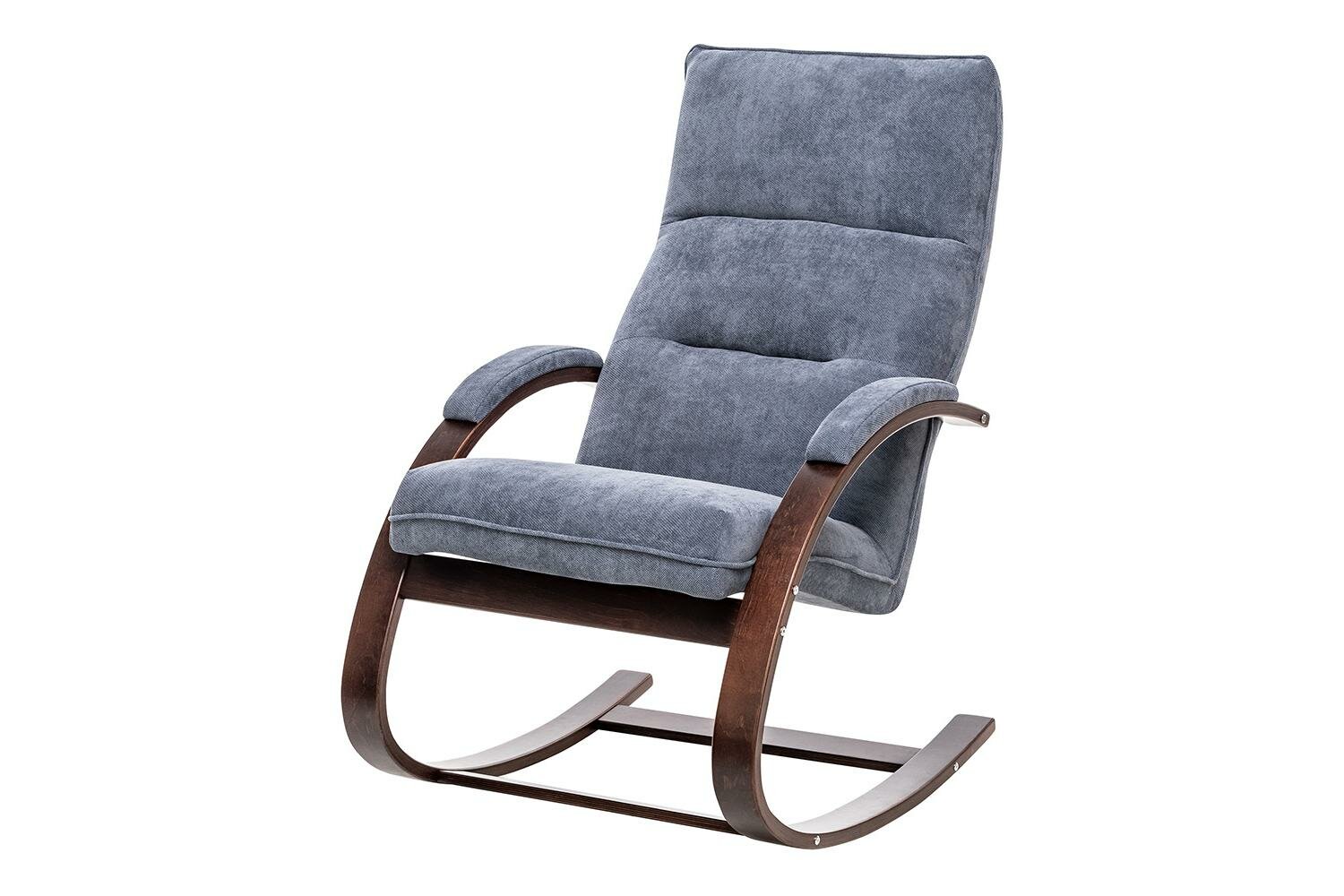 Кресло-качалка SCANDICA Скаген, 67,5х101х84 см, обивка велюр, цвет синий