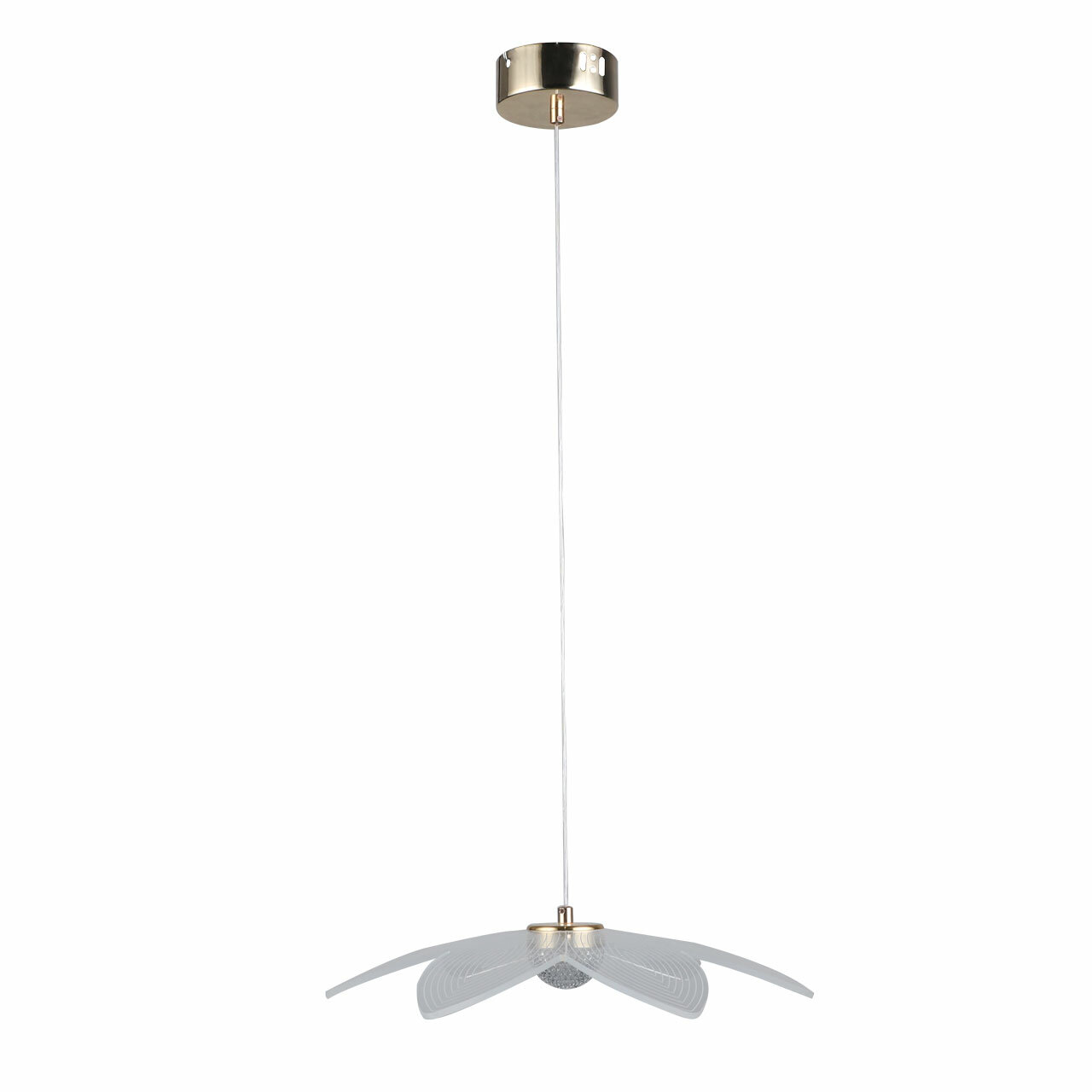 Светильник подвесной светодиодный, люстра ясенсвет Оскар 510014701, 1*20W LED 3000-6500К, цвет: золотой
