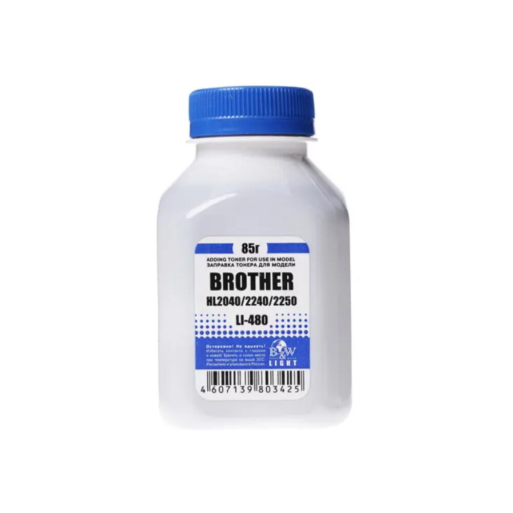 Тонер B&W для Brother TN 2075, 85, 2135, 75 HL 2030, 35, 40, 75, 2140, 50, 70, 85 гр {LI-480}