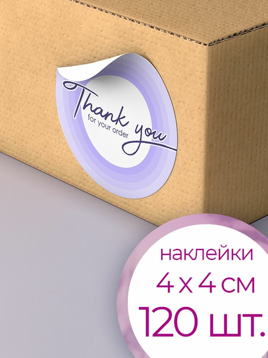 Набор наклеек 4х4 см Спасибо за заказ-5