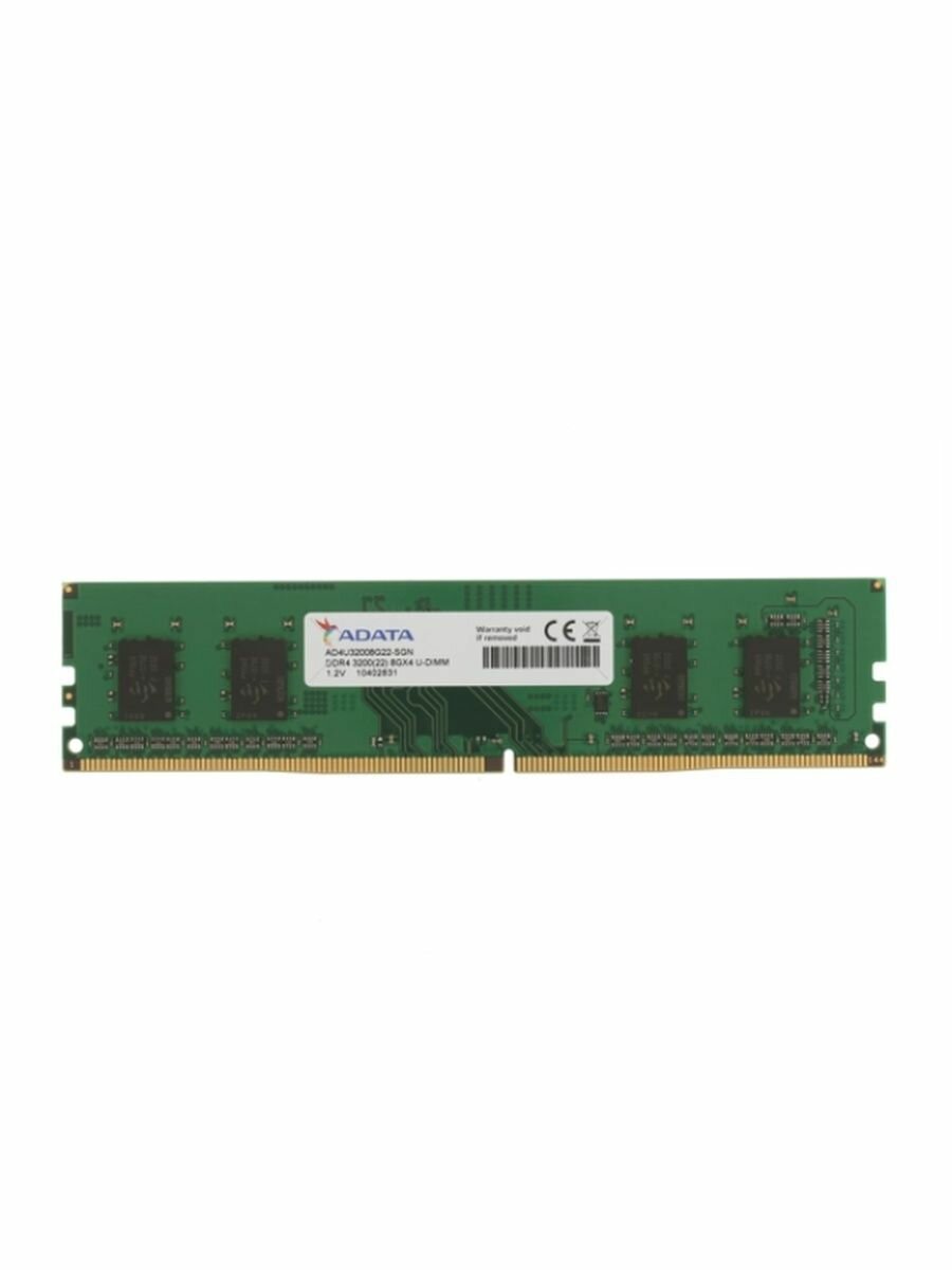 ADATA Оперативная память AD4U32008G22-SGN DDR4, 3200 МГц, 1 x 8 ГБ (AD4U32008G22-SGN)