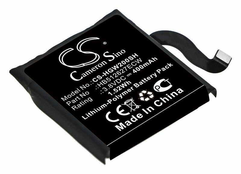 Аккумулятор Cameron Sino для часов Huawei Watch 2 4G, Watch 2 Pro 4G, p/n: HB512627ECW, 400мАч