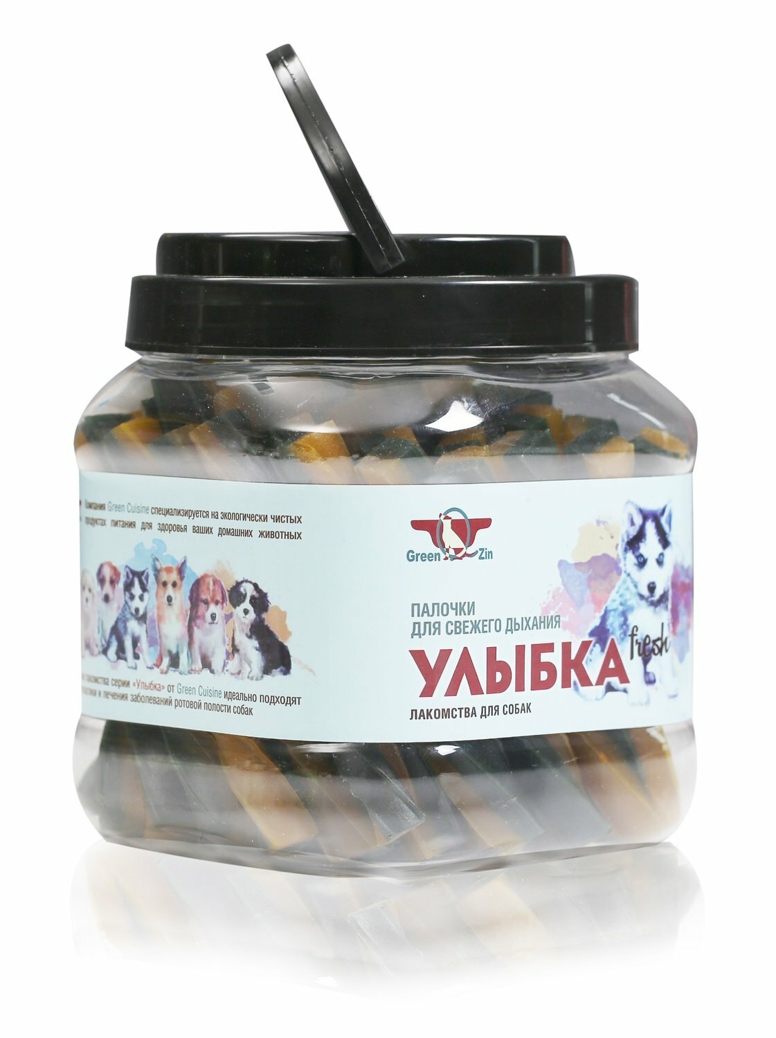 Улыбка FRESH Жевательные палочки свежесть дыхания,1012 гр. 53 шт.