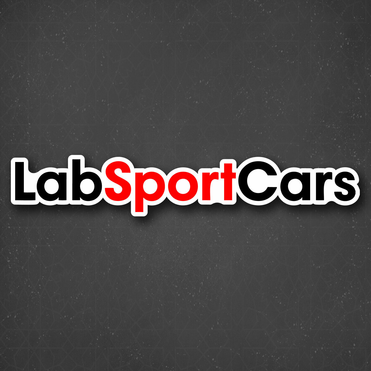 Наклейка на авто "Lab sport cars" 24x4 см