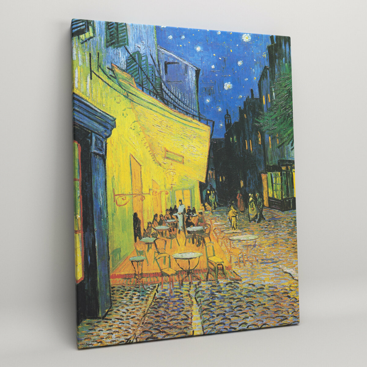 Картина на холсте, репродукция "Ночное кафе - Винсент Ван Гог", с деревянным подрамником, размер 30x40 см