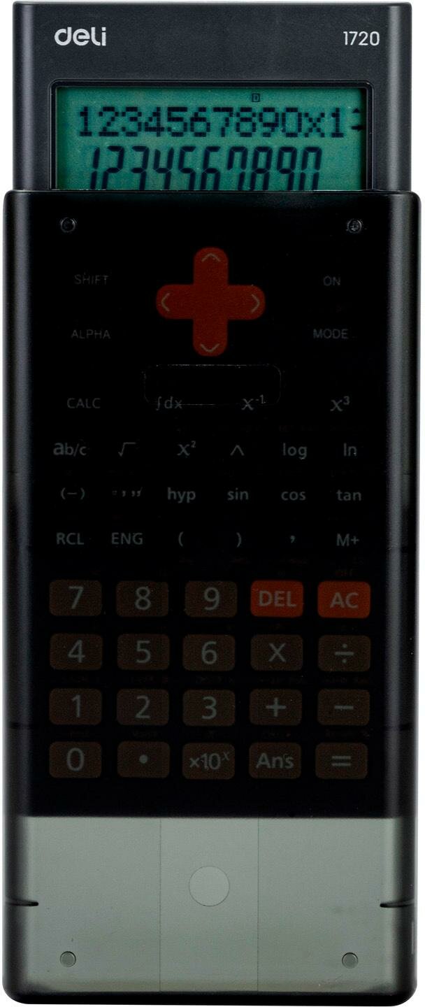 Калькулятор научный Deli E1720-black, черный