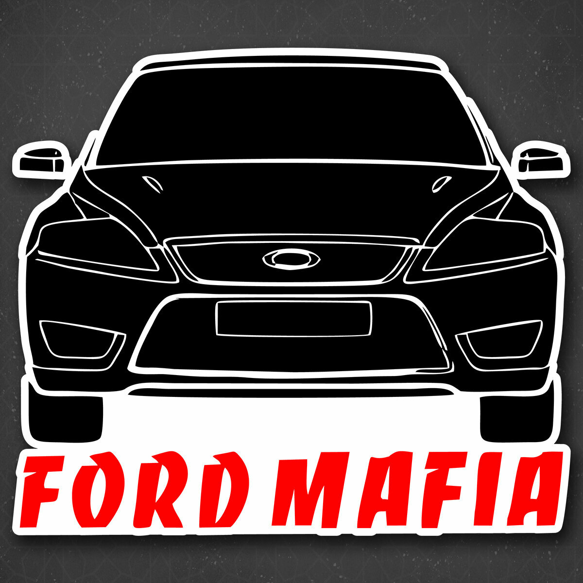 Наклейка на авто "FORD mafia - Форд мафия" 21x19 см