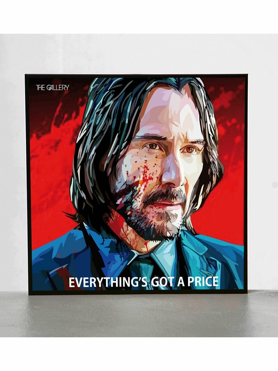 Картина постер для интерьера Джон Уик поп-арт 50х50 см