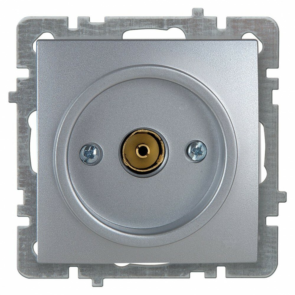 Механизм Розетки ТВ Концевой с/п Серебро TOURAN EKO Naturel (Thema) NILSON 24130429