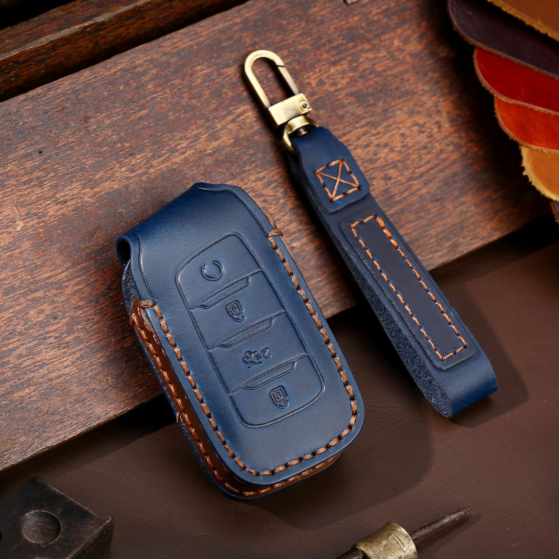 Роскошный стильный чехол MyPads для ключа автомобиля Changan Cs75Plus X5 X7 Cs35, из кожи