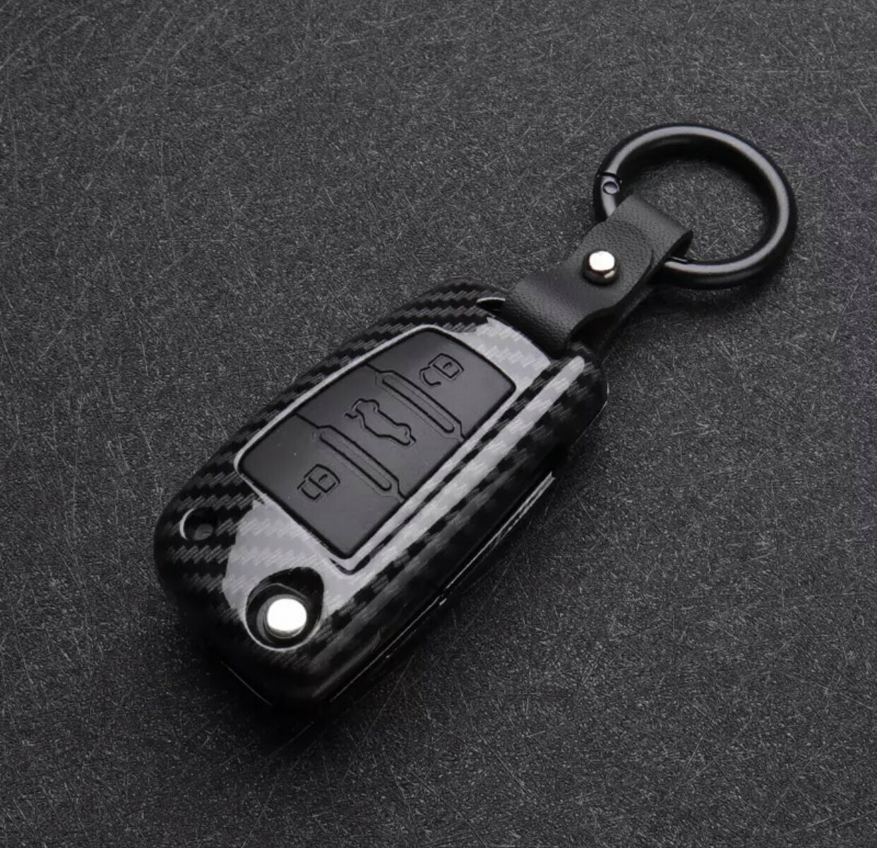 Чехол на ключ Audi / Ауди Plastic Carbon