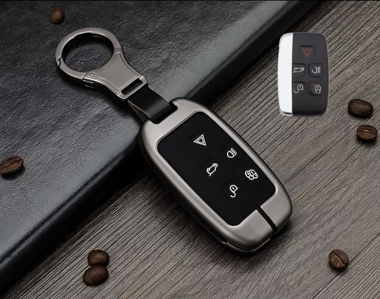 Чехол на ключ Land Rover / Ланд Ровер Metall Type B grey