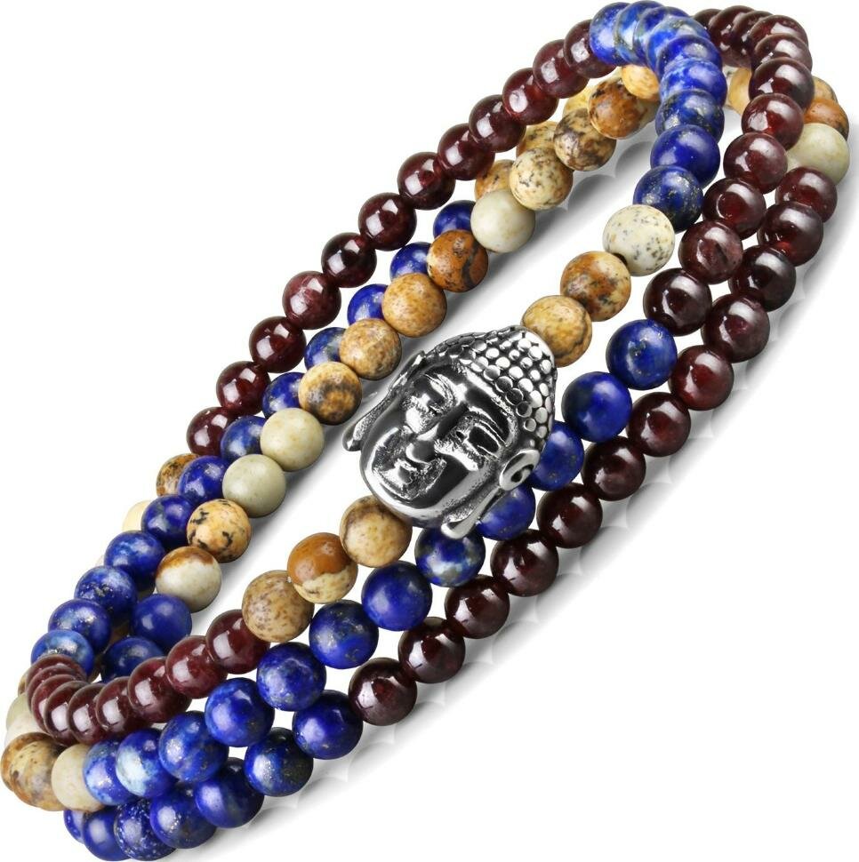 Браслет Everiot, гранат, лазурит