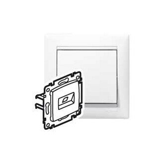 Legrand (Легранд) RJ-45 UTP 2 разъема на захватах белый, Valena 774247