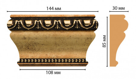 Капитель Decomaster D202-57 В144хШ85хД30 мм / Декомастер.