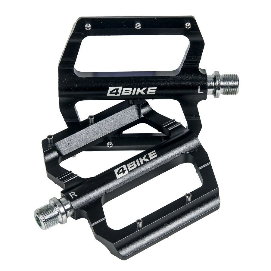 Педали велосипедные 4BIKE K315BLK 116х98х16 мм с промподшипниками Cr-Mo ось