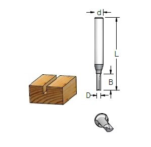 Фреза WPW P210203 пазовая монолитный резец D2 B5 хвостовик 6_S, P210203