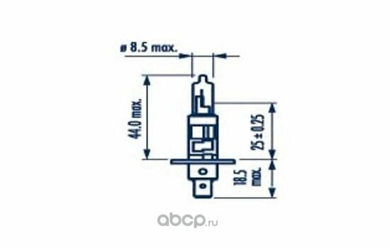 Лампа 24V H1 70W NARVA Standard