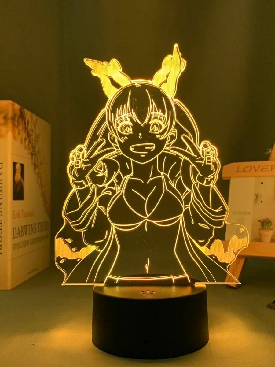 Ночник Аниме Пламенная бригада пожарных - Anime Fire Force. Подарок фанату аниме и манги — декор в комнату с любимыми персонажами, в стиле отаку и японской анимации.