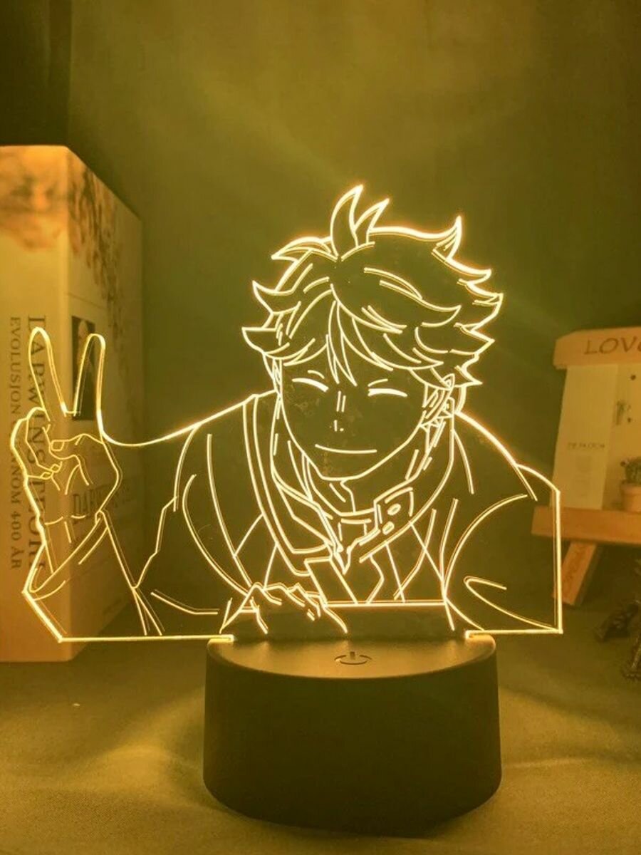 Ночник Аниме Волейбол Куроко - Anime Haikyu. Подарок фанату аниме и манги — декор в комнату с любимыми персонажами, в стиле отаку и японской анимации.