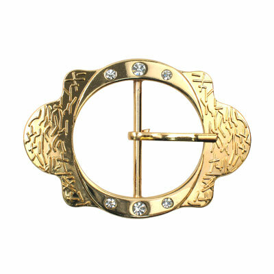 GB 1497 Micron пряжка со стразами 55 x 80 мм №30 золото (прозрачный) для ремней