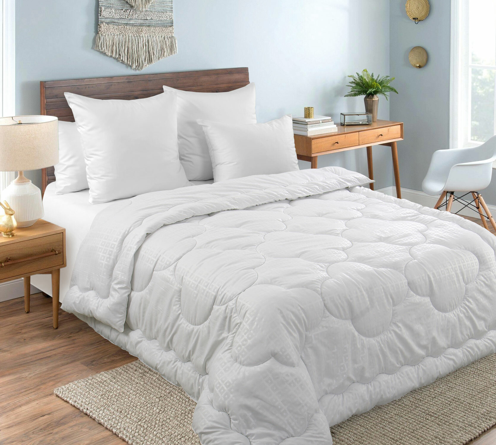 Одеяло (200х200) микрофибра/файбер (150г), 2-спальное