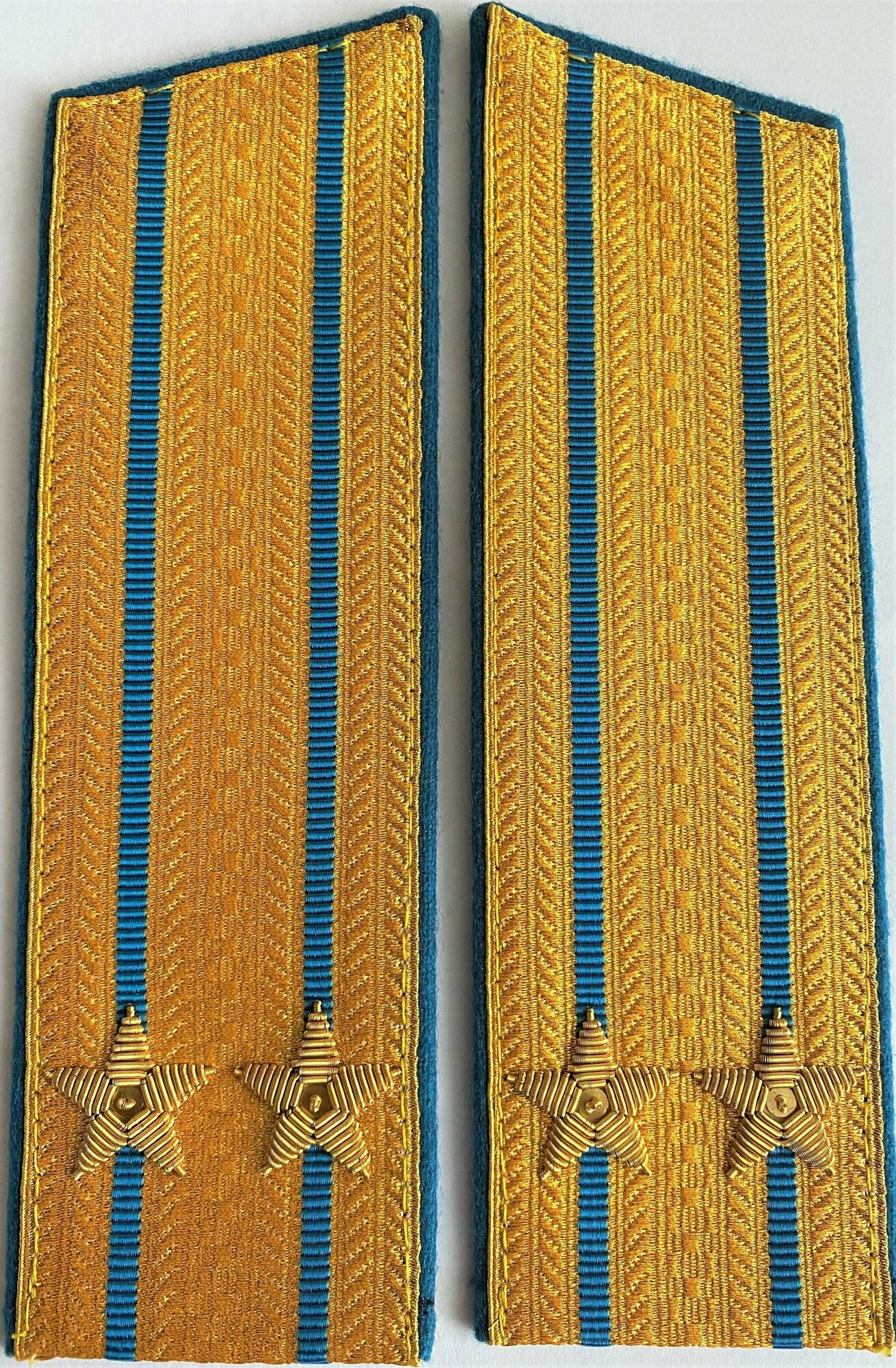 Погоны ВКС-ВВС-ВДВ парадные со скосом, подполковник