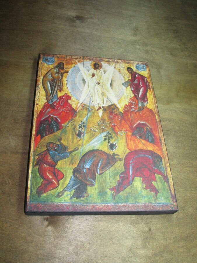 Икона Преображение Господне 15 век (Феофана Грека), под старину, 10х13 см