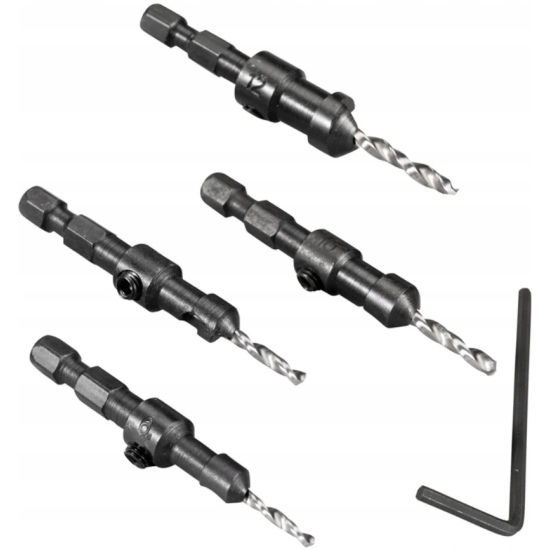 Набор сверл Makita по дереву с зенкерами, 4 шт.