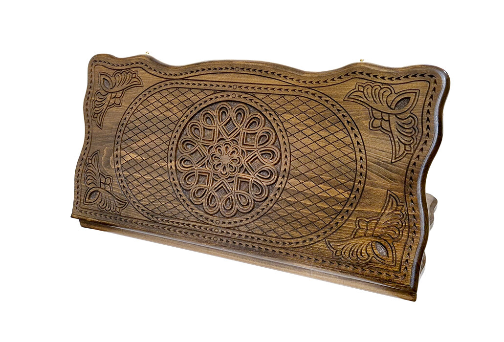 Нарды Mirzoyan "Тёмный узор", складные, резьба, дерево, 60х60 см