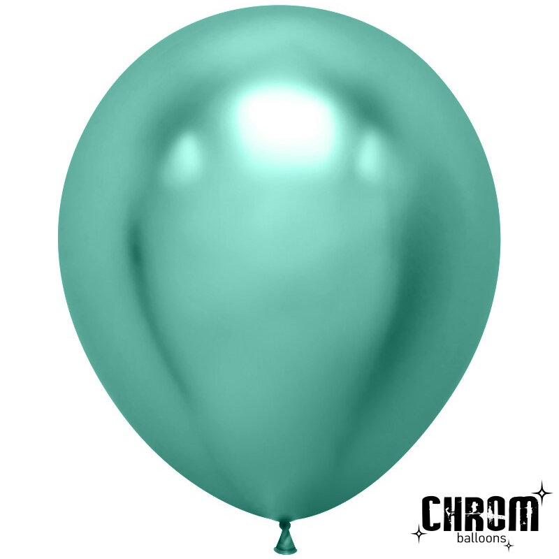 Набор шаров воздушных Дон Баллон без рисунка, зелёный, хром, 10 шт, 18' 46 см