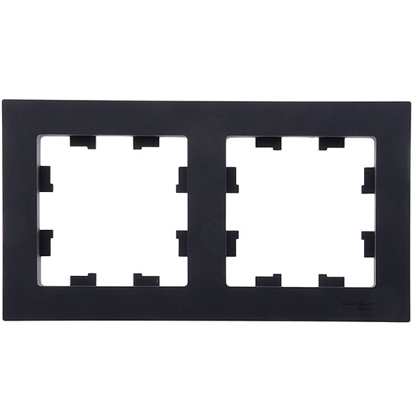Рамка-2 Atlas Design ATN001402 универсальная базальт Schneider Electric (3 шт. в комплекте)