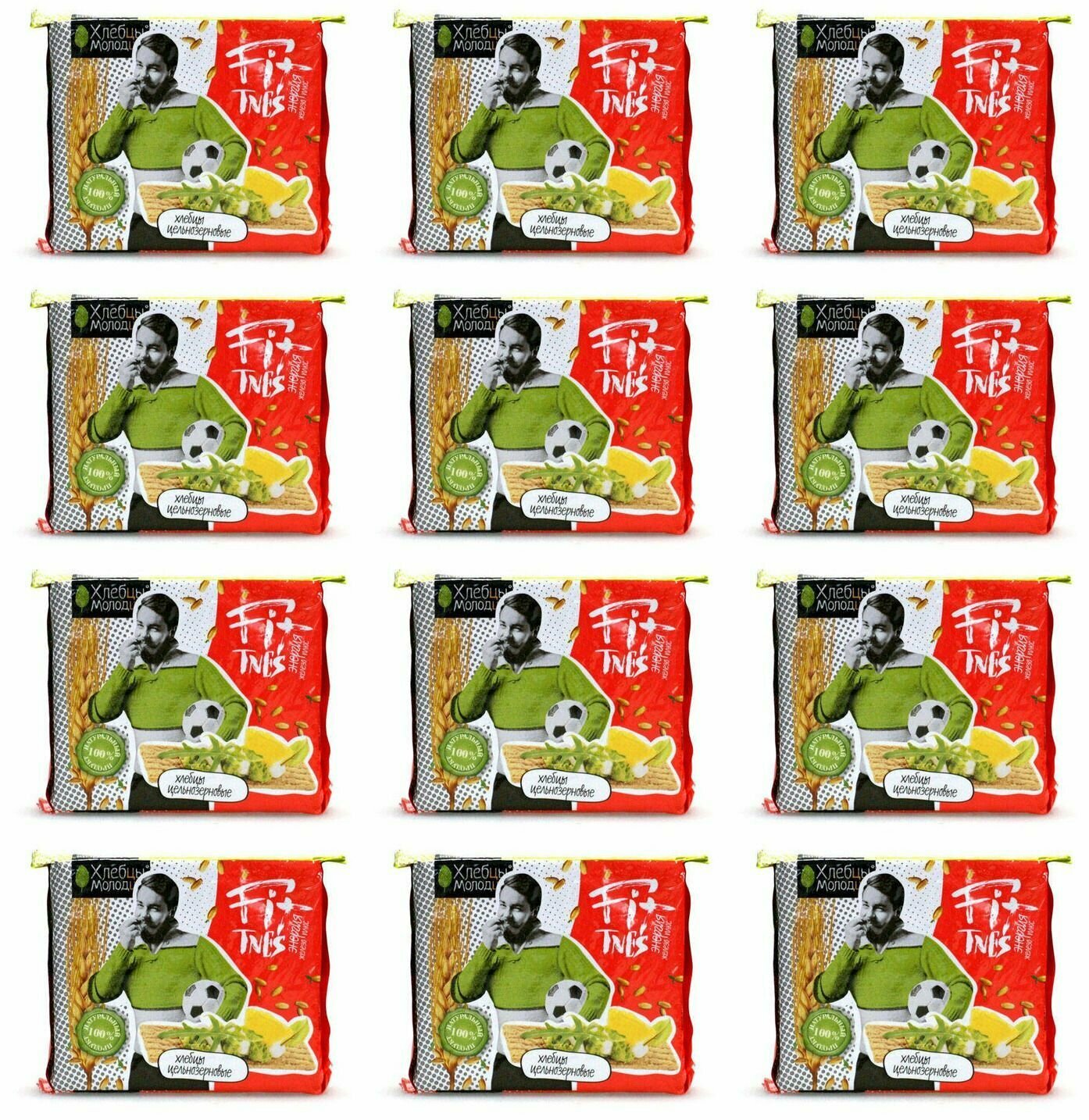 Хлебцы Хлебцы-Молодцы, фитнес линия, железо+, 100 г, 12 уп