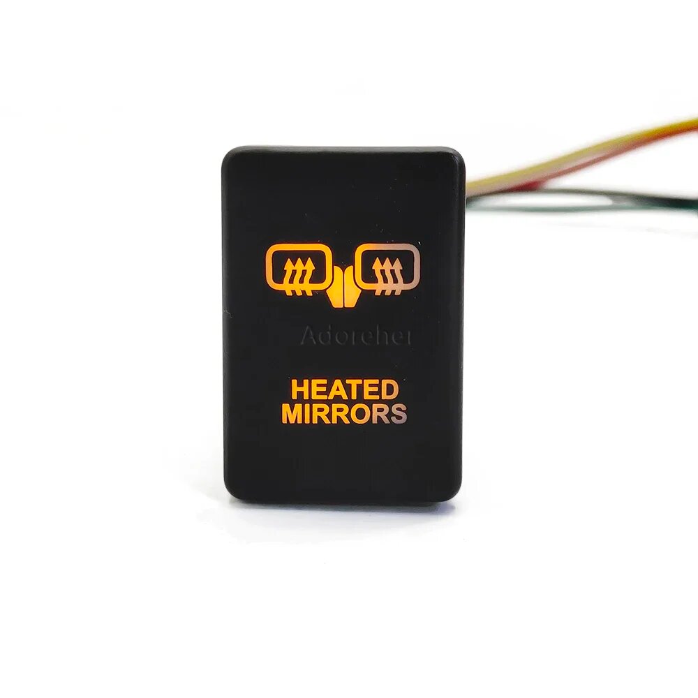 Оранжевая зеркальная кнопка включения/выключения питания автомобиля с подогревом для Toyota Prado