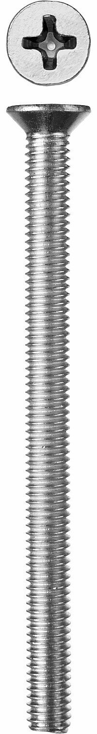 Винт с потайной головкой ЗУБР M6x80мм, DIN 965, кл. пр.4.8, 5кг 303110-06-080