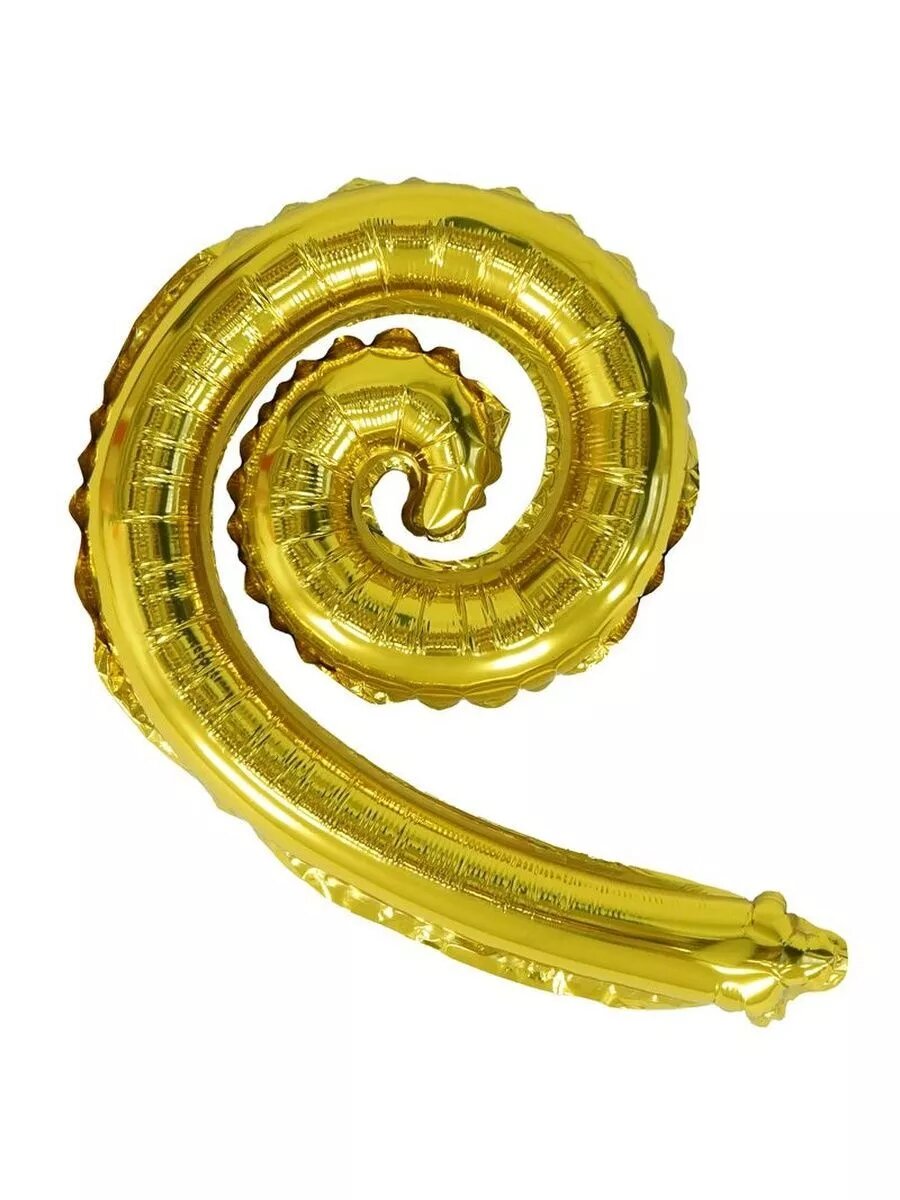 Спираль Золото, фольгированный шар, 43 см, 3 шт, веселуха