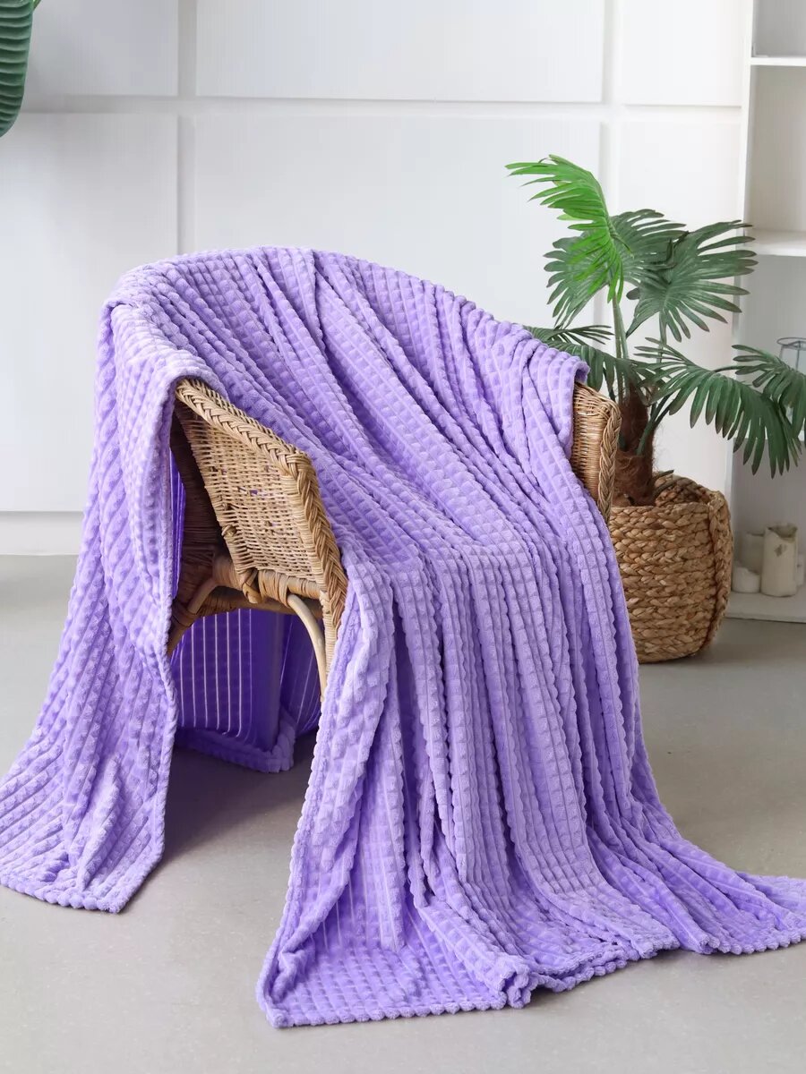 Плед 180х200 Покрывало37 кубик легкий пушистый для кровати