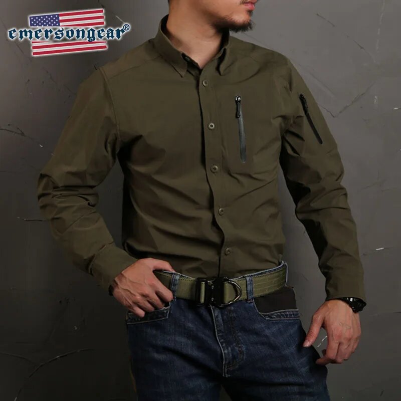 Emersongear Blue Label тактическая рубашка мужская черная нейлон S, RG
