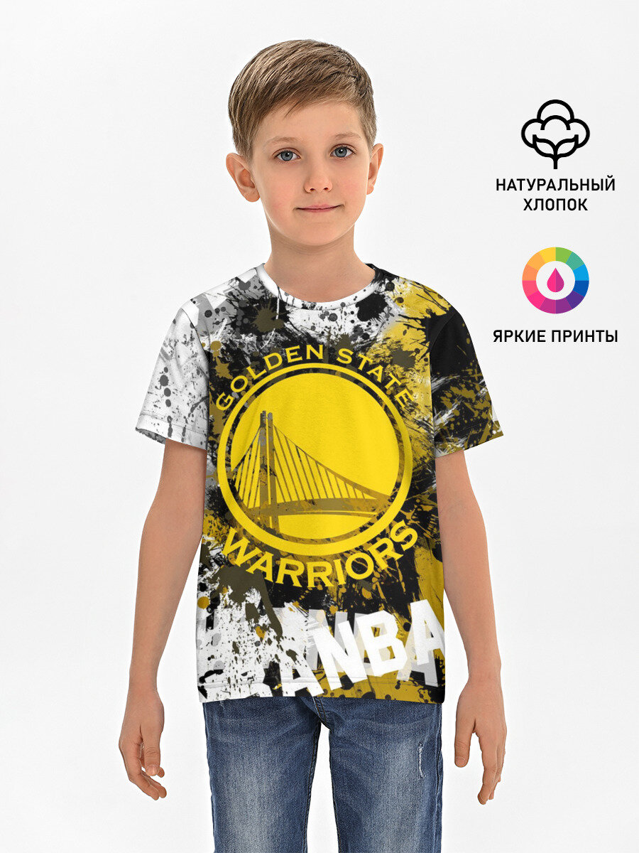 Футболка Lacotton.ru хлопковая детская Голден Стэйт Уорриорз