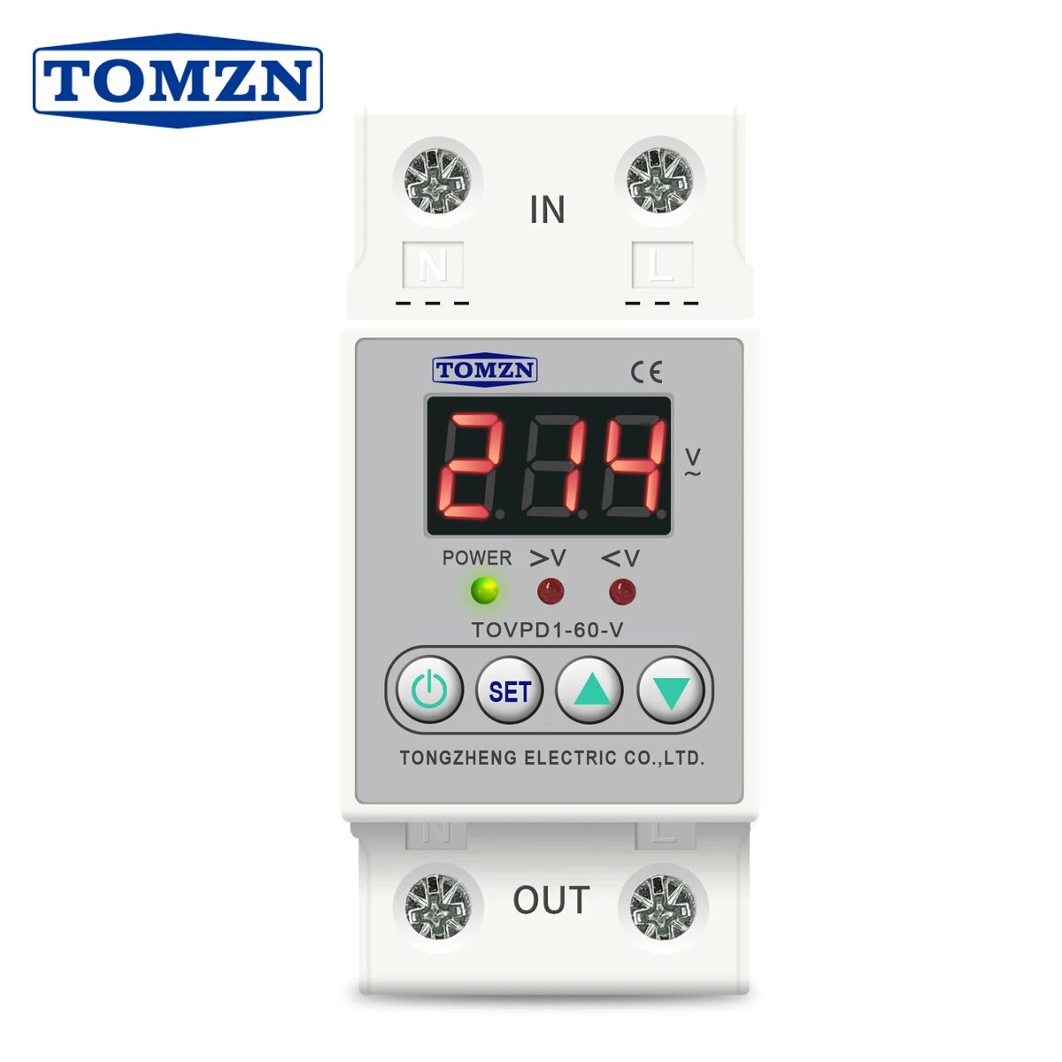 Реле напряжения TOMZN TOVPD1-40-V / TOVPD1-60-V 60A